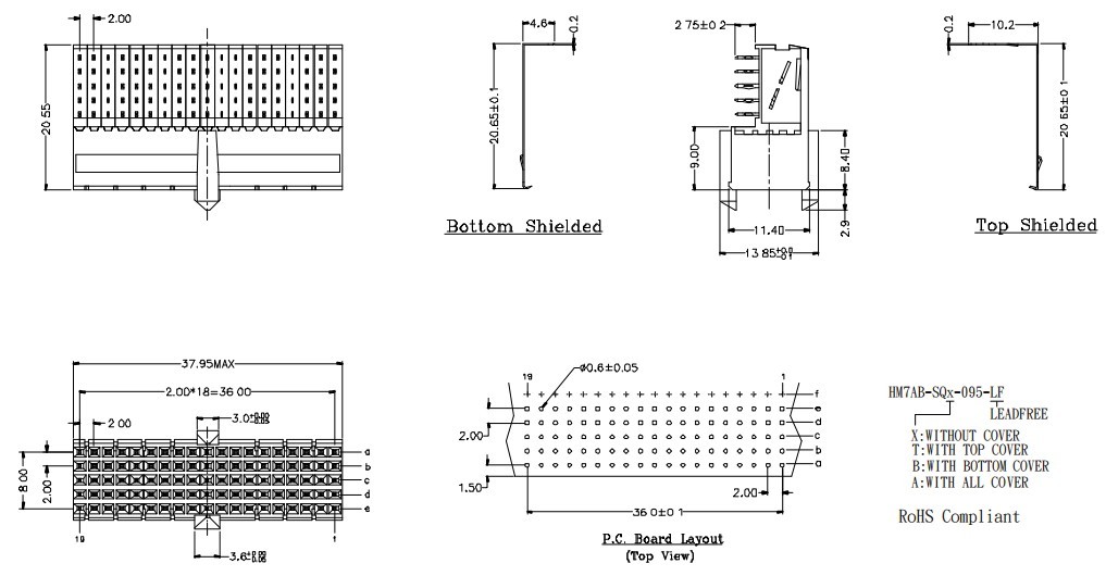 Hard Metric Connector (Type AB,Female,Dip 90) manufacturer & supplier ...