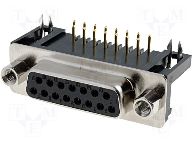 DR 2 Row D-SUB Connector,9P 15P 25P 37P Male Female Right angle,8.1mm ...