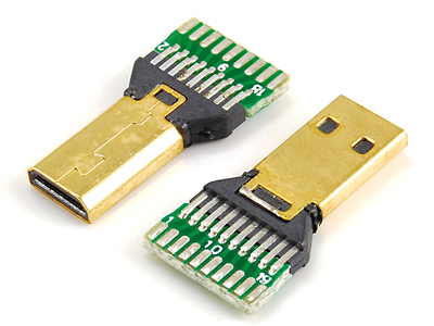 Micro HDMI D male,PCB board wire solder type manufacturer & supplier ...