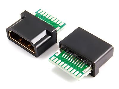 HDMI A female PCB board wire solder type + The sheath manufacturer ...