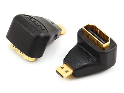 HDMI micro male to HDMI A female adaptor,90˚ angle type manufacturer ...