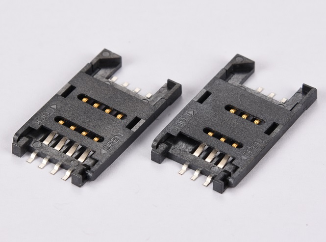 6P & 8P SIM Card Connector Hinged type,H2.8mm manufacturer & supplier ...