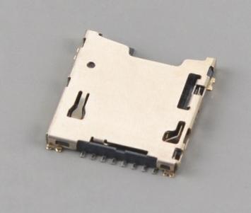 Micro SD card connector push pull,H1.5mm,with CD pin manufacturer ...