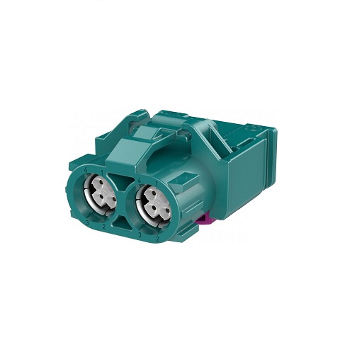 Double HSD FAKRA connector jack spring pin for crimping 4 pins ...