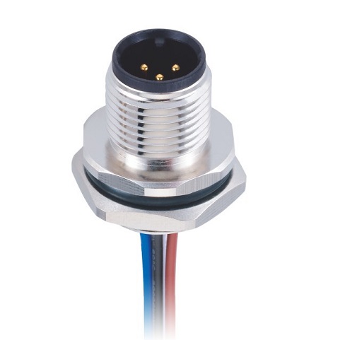 M12 Male Panel-mount, Solder Type, Rear fastened,A B C D coding （PG9 ...