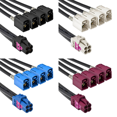 Mini FAKRA A Type Jack To FAKRA Jack×4 manufacturer & supplier - KLS Electronic Co.,Ltd.